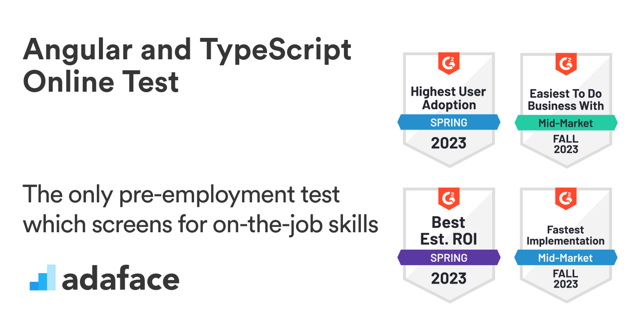 Angular And Typescript Online Test Candidate Screening Assessment Adaface