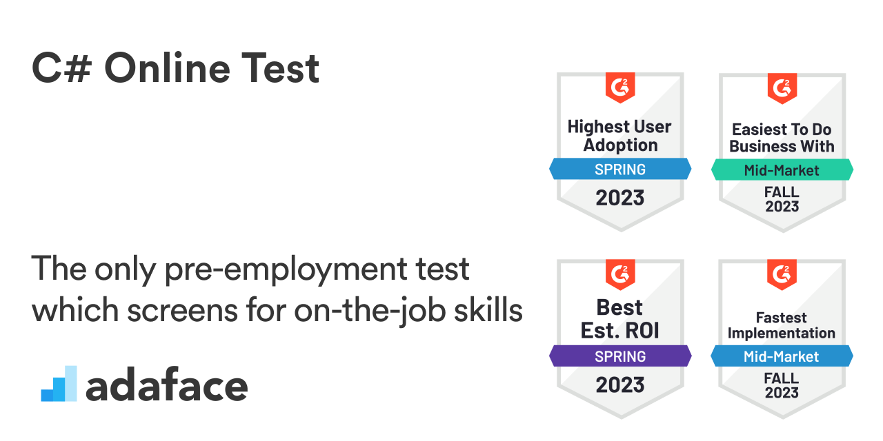 C# Coding Assessment | Candidate screening assessment - Adaface