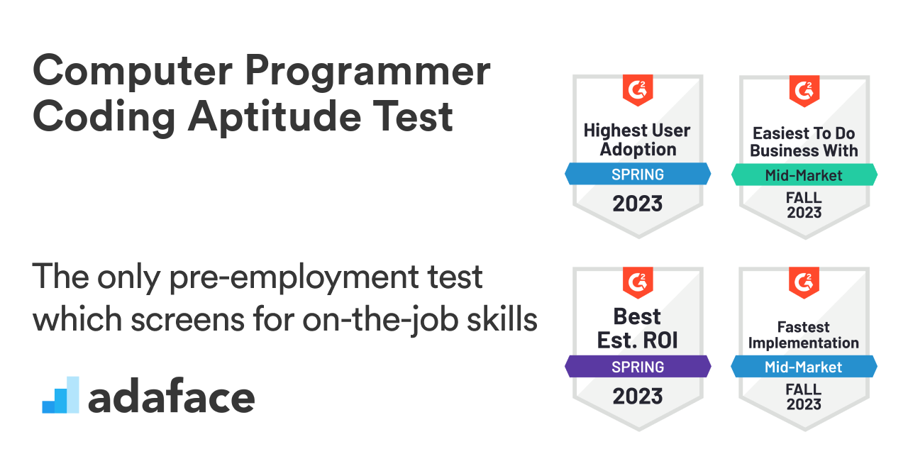 Computer Programmer Aptitude Test Adaface