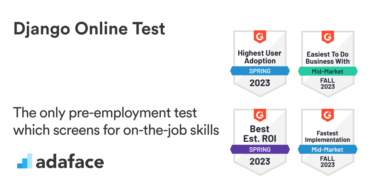 Django Online Test Candidate Screening Assessment Adaface