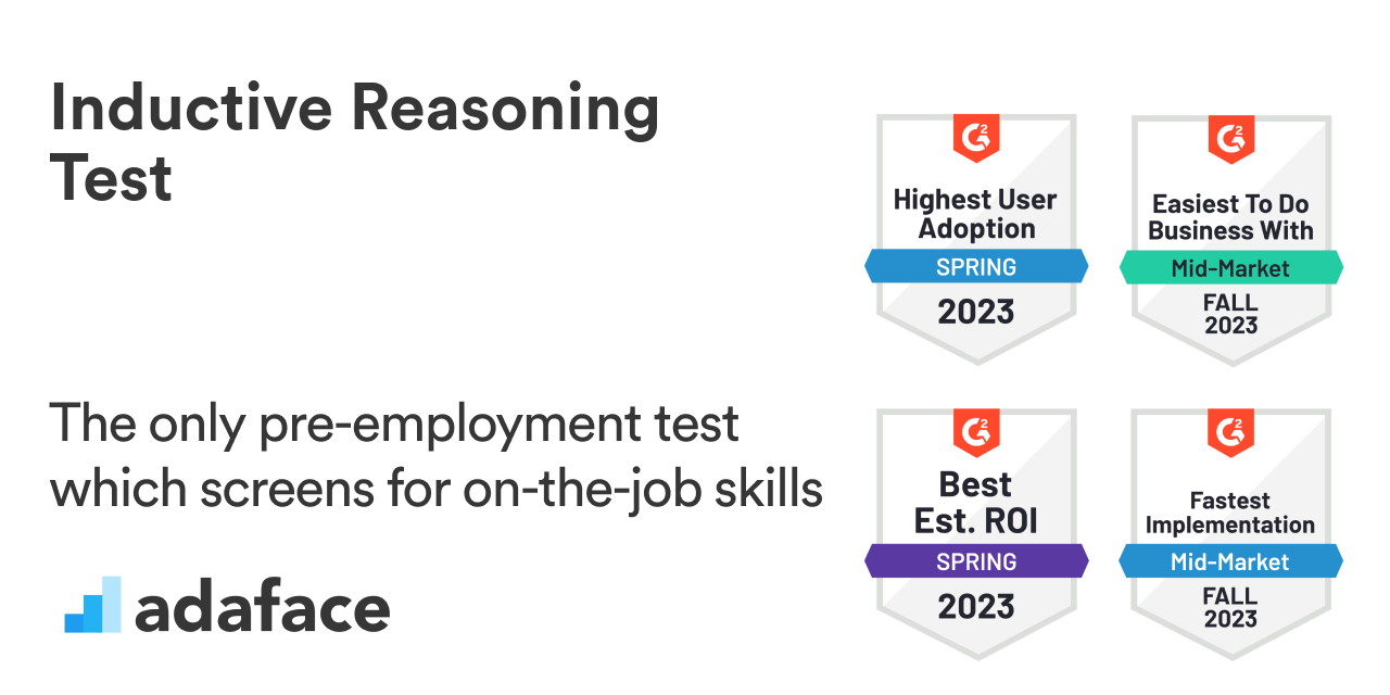 Inductive Reasoning Test Candidate Screening Assessment Adaface