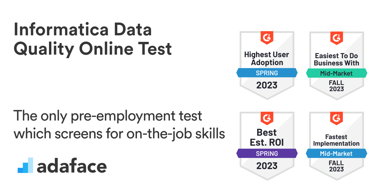 Informatica Data Quality Online Test | Candidate screening assessment ...