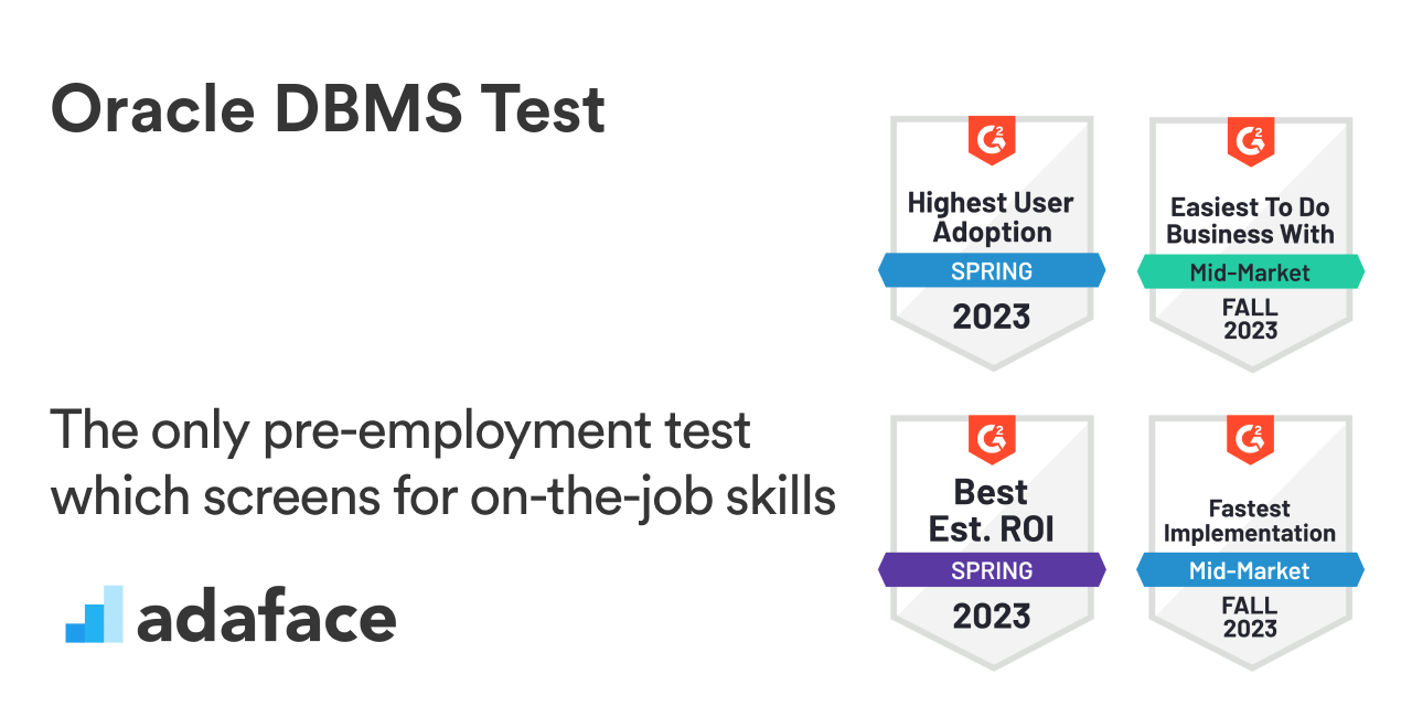 Oracle DBMS Test | Assess Database Management Skills