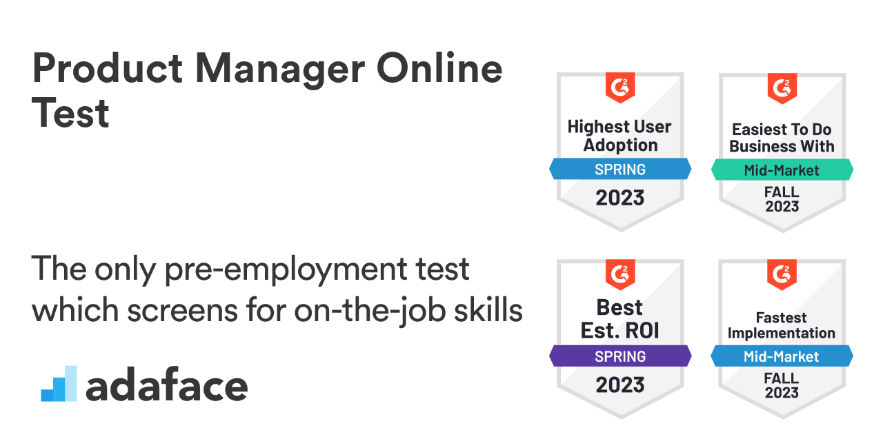 Product Manager Test | Candidate screening assessment - Adaface