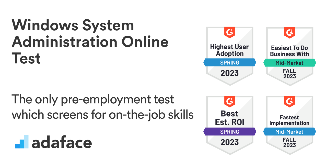 Windows System Administration Online Test | Candidate screening ...